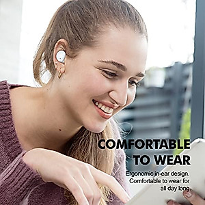 XTREMTEC True Wireless Earbuds Bluetooth Earbuds Noise Cancelling Bluetooth Headphones for iPhone/Android Small Earbuds with Mic Waterproof Cordless in-Ear Earphones Deep Bass Sound Headsets (White)