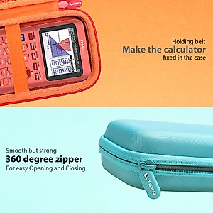 LTGEM EVA Hard Case Compatible with Texas Instruments TI-84 Plus CE/TI-84 Plus/TI-Nspire CX II CAS/TI-Nspire CX II/TI-83 Plus/TI-89 Titanium/TI-85 / TI-88 Color Graphing Calculator, White