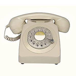 Benotek Retro Rotary Phone Old-Fashioned Decorated Antique Telephone Wired Landline Telephones for Home Office School Hotel Decor