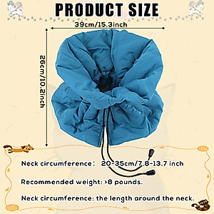 Cat Recovery Collar, Adjustable Soft Cat Neck Protector Breathable Cat Cone Collar Lightweight Waterproof Kitten Cone Alternative for Puppies, Stop Licking (M, Blue)