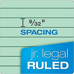 TOPS 63090 Prism Plus Colored Legal Pads, 5 x 8, Green, 50 Sheets (Pack of 12)