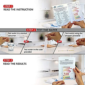 16 in 1 Drinking Water Test Kit |High Sensitivity Test Strips detect pH, Hardness, Chlorine, Lead, Iron, Copper, Nitrate, Nitrite | Home Water Purity Test Strips for Aquarium, Pool, Well & Tap Water