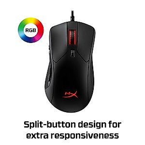 HyperX Pulsefire Raid – Gaming Mouse, 11 Programmable Buttons, RGB, Ergonomic Design, Comfortable Side Grips, Software-Controlled Customization,Black