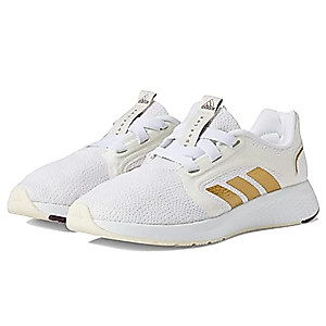 adidas Women's Edge Lux 5 Running Shoe, White/Matte Gold/Shadow Maroon, 7.5