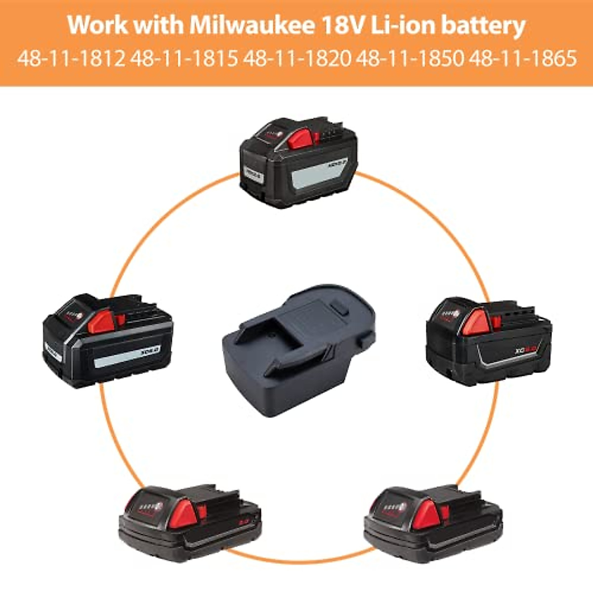 Adapter Converter for Milwaukee M18 48-11-1860 18V Li-ion Battery to Ridgid AEG 18V Hyper li-ion Power Tool Battery