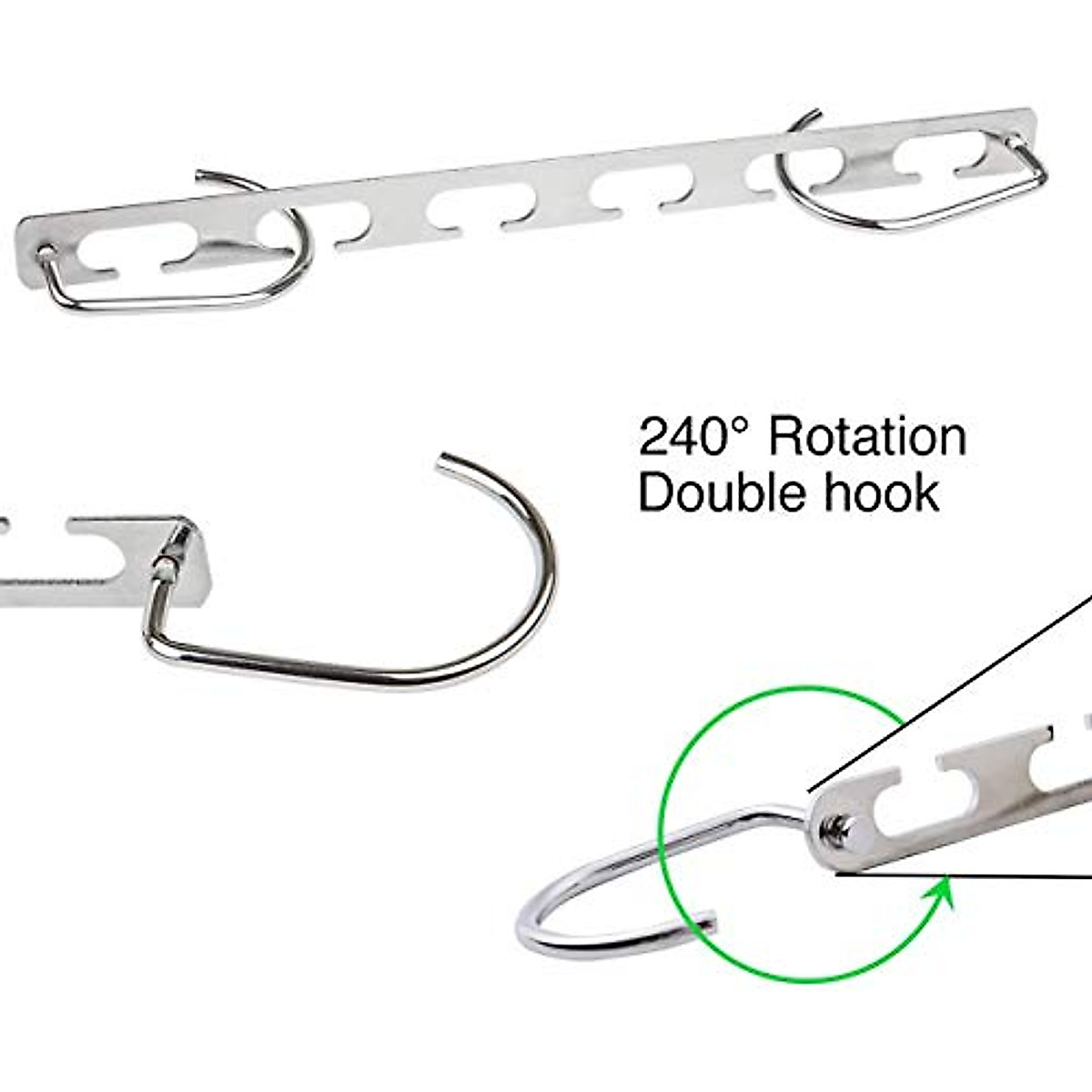 Dusdombr 6Pc Space Saving Hangers, Multi-Purpose Metal Magic Hangers Cascading Hanger Hook Design Metal Hangers for Organizing Wardrobe Clothing Hanger