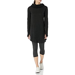 TYR Womens Coverups Zoe Hooded Dress, 001 Black, X-Large