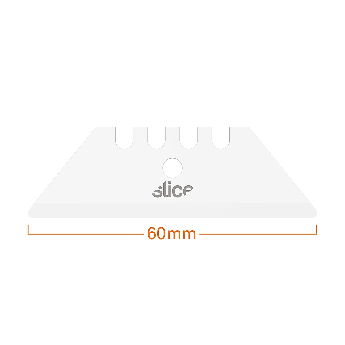 Slice 10524 Ceramic Utility Blades (Rounded-Tip), Finger-Friendly, Safe to Touch, Strong, Durable, Last 11 Times Longer Than Metal, Multiple Tool Compatibility (12 Blades)