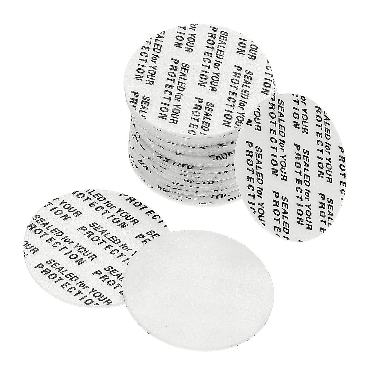PATIKIL 28mm/1.1" Foam Lid Liner, 100 Pack PS Foam Resistant Tamper Pressure Sensitive Seal for Bottle Cap Liners Seals