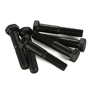 1/4-20 x 2“ Hex Head Screw Bolt, Half Threaded, Alloy Steel Grade 8.8, Black Oxide Finish, Quantity 20