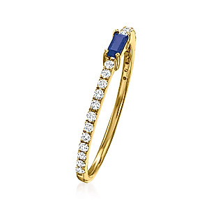 RS Pure by Ross-Simons 0.10 Carat Gemstone and .19 ct. t.w. Diamond Ring in 14kt Yellow Gold