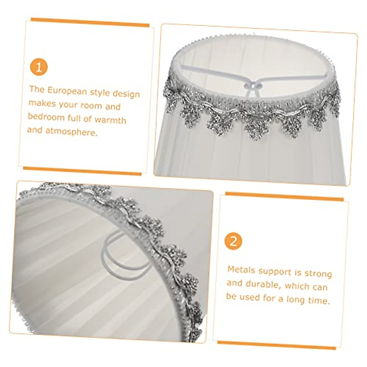 GATHINESS 1pc Fabric Lampshade Yellow Lamp Shades Ceiling Light Lamp Shades for Floor Lamps Fabric Lamp Shade Bell Lamp Shade Candle Sconce Lampshade Decor Fashion White Hardware Cloth Cover