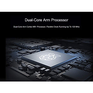 Pre-soldered Raspberry Pi Pico Microcontroller Mini Development Board with Header,Based on RP2040 Chip, Dual-core Arm Cortex M0+ Processor, High-Performance