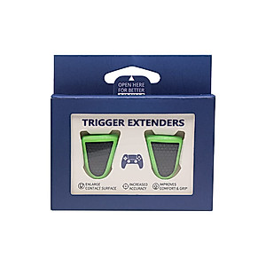 1 Pair Gamepad L2 R2 Trigger Extender Pad for Playstation 5 Controller Anti-Slip Replacement Accessories Parts for PS5 (Color 8- Black + Blue)