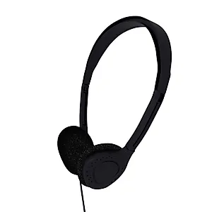 Maeline On-Ear Headphones with 3.5 mm Headphone Plug - 1 Pack - Black