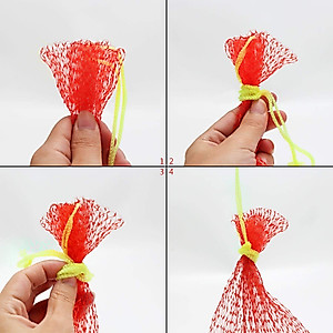 ENPOINT Watermelon Nets, 50 Pack 23.5 Inches Reusable Fruit Melon Net Bag, Garden Nylon Netting for Hanging Watermelons, Honeydew, Produce Storage Mesh Potato Bags with Drawstring