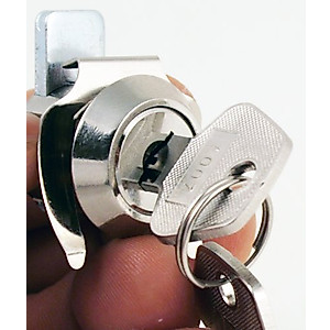FJM Security FJM-3756-KA Deadbolt Keyed Alike Clip Lock with Chrome Finish, Keyed Alike