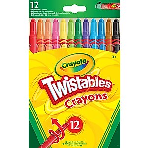 CRAYOLA CrayolaTwistables Crayons, Pack of 12 - Multicolour
