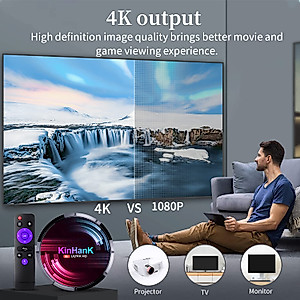 Kinhank Super Console X Max, Retro Game Console with 114000+ Games,Compatible with PS1/PS2/PSP/DC,S905X3 Chip, Android TV 9.0/EmuELEC 4.5/CoreELEC 3 System in 1,2 Wireless Controllers(256G)