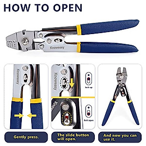 Knoweasy Wire Rope Crimping Tool - Swager and Crimper for Fishing Lines and Aluminum Crimping Loop Sleeves up to 2.2mm, Ideal Wire Rope Crimpr for Cable Crimping and Swaging Projects