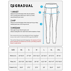 G Gradual Women's Fleece Lined Winter Leggings with Pockets Water Resistant High Waisted Thermal Warm Pants Running Hiking(Olive_Green,S)