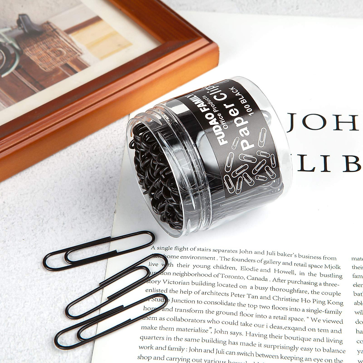 Jumbo Paper Clips, 2 Inch Paper Clip, 100 pcs Large Paperclips (Jumbo, Black)