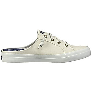 Sperry Women's Crest Vibe Mule Canvas Sneaker, White, 8.5 M US