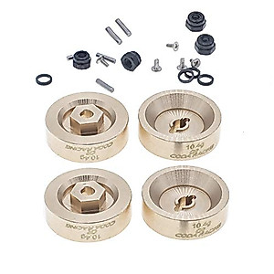 CODA RACING 4pcs 10.4g Brass Wheel Weights Hex Adapter 5mm for AXIAL SCX24 AXI00001 AXI00002 AXI00005 AXI00006 Upgrades 1/24 RC Crawler Car