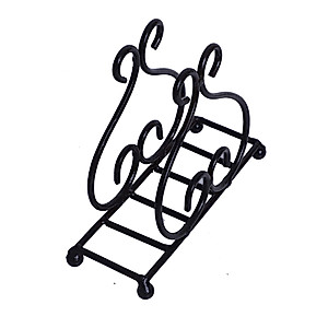 S.B.ARTS Cast Iron Napkin Holder Flat Scroll Collection, Bar Napkin Holder for Tables, Flat Tableware Tissue Holder, Farmhouse Napkin Dispenser, Kitchen Bathroom Bedroom Countertop, Style 3