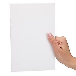 24-Pack Blank Notebooks for Kids, A5 White Notebooks for Writing Stories, Journaling, Scrapbooking, Sketching, Drawing, Travel-Journaling, and Recipes (5.5x8.5 in)