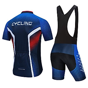 JPOJPO Men's Cycling Short Sleeve Jersey Padded Shorts Set XXXL