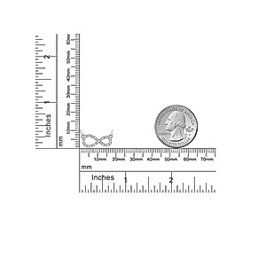 ARAIYA FINE JEWELRY 925 Sterling Silver Round-shape Diamond Infinity Pendant Rope Chain Necklace (1/20 cttw, I-J Color, I2-I3 Clarity) 18''