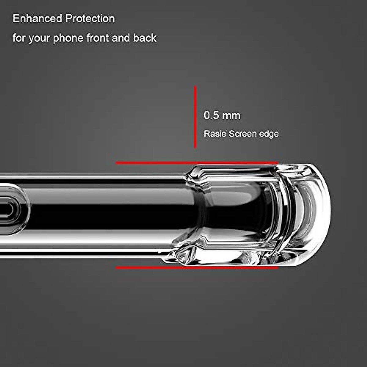 Urspasol for Xiaomi Redmi Note 9 Case with Tempered Glass Screen Protector Crystal Clear Ultra Slim Lightweight Phone Cover Shock-Absorption Bumper Transparent Shockproof