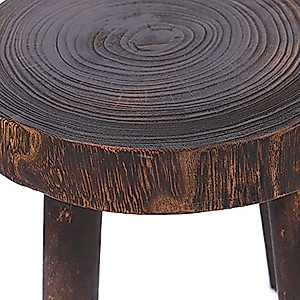 iayokocc Wooden Stool Display Stand, Mini Round Stool Bonsai Holder, Flower Pot Rack, Plant Stand Potted Display Shelf for Office Dining Room Indoor Outdoor Decor