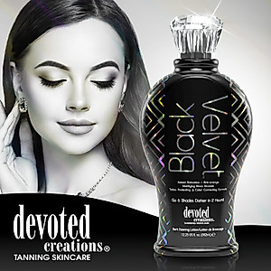 Devoted Creations Black Velvet Anti-Orange Mattifying Black Bronzer Tanning Lotion 12.25 oz