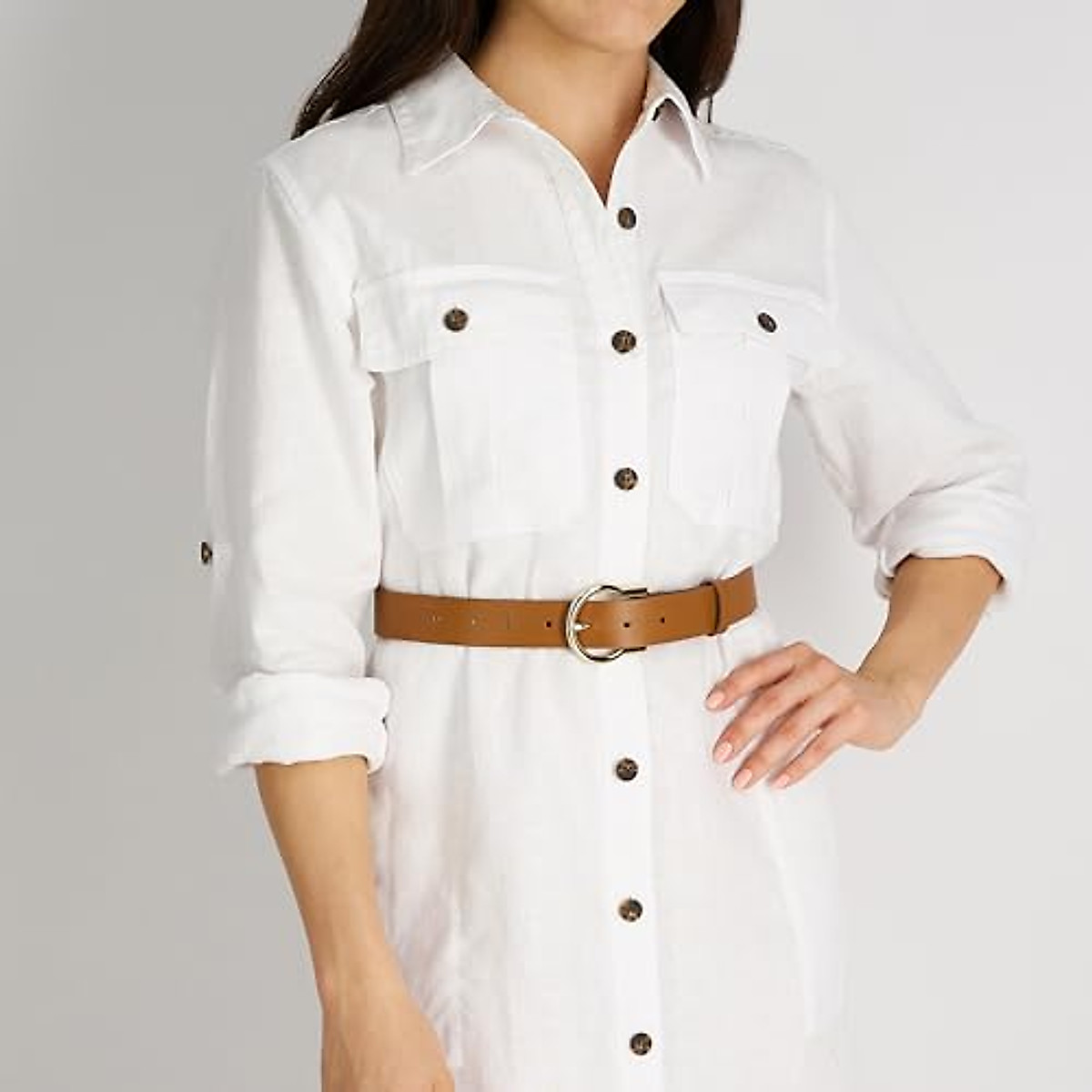 Cole Haan Women's Casual Fashion Belt, Tan, Medium