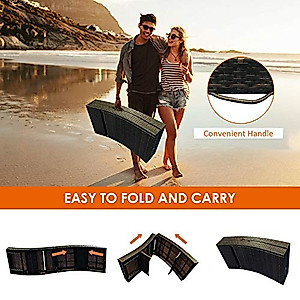 HAPPYGRILL Patio Chaise Lounge Outdoor Rattan Wicker Lounger Chair Adjustable Ergonomic Reclining Chaise Chair with Cushion for Patio Poolside Backyard Garden