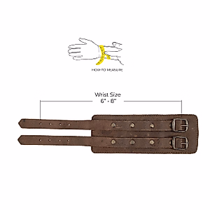 Hide & Drink, Stylish Wrist Wallet Cuff, Wristband with Secret Pouch, Cash Holder, Money Organizer, Full Grain Leather, Handmade, Bourbon Brown