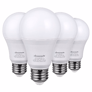 DEWENWILS 4 Pack A19 Dimmable LED Light Bulbs,10-Watt(60W Equivalent), 800 Lumen, 5000K Daylight Dimmable Bulb, E26 Base Light Bulb, UL Listed