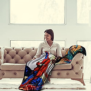 Bazillion Dreams Marvel Spider-Man Spider-Verse Characters Fleece Softest Comfy Throw Blanket for Adults & Kids| Measures 60 x 45 Inches