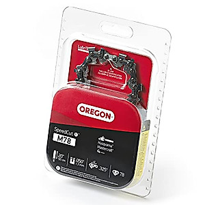 Oregon M78 SpeedCut Replacement Chainsaw Chain for 20-Inch Guide Bars, 78 Drive Links, Pitch: .325" Low Vibration, .063" Gauge