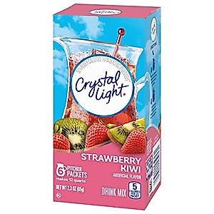 Crystal Light Sugar-Free Strawberry Kiwi Low Calories Powdered Drink Mix 72 Count Pitcher Packets