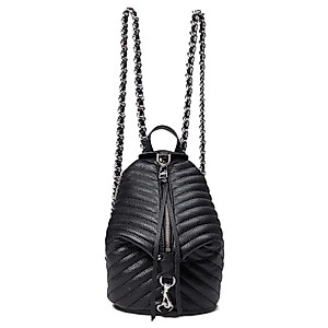 Rebecca Minkoff Small Julian Chevron Quilted Backpack Black One Size