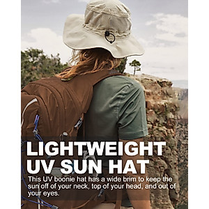 Zylioo 2XL Oversized UPF50+ Summer Boonie Hats,Adjustable Fishing Sun Hat for Big Heads,Large Breathable Cooling Hat Black