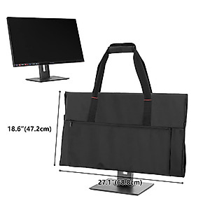 Trunab Travel Carrying Case for 27" LCD Screens and Monitors, With Padded Velvet Lining, Protective Monitor Bag Compatible With iMac* 27" and Accessories, Black (Patented Design)