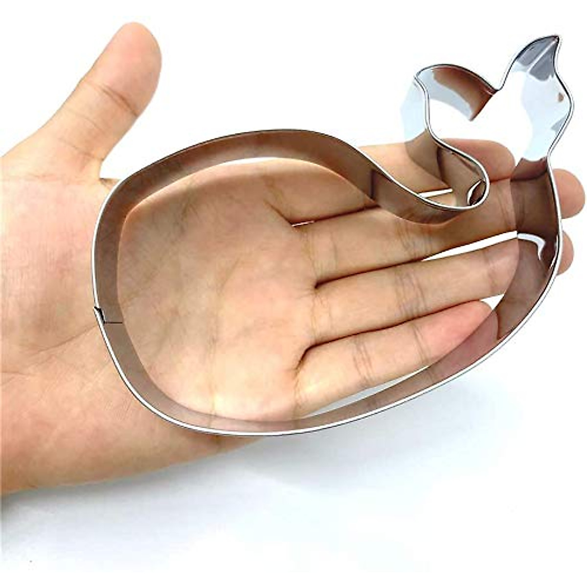 LILIAO Whale Cookie Cutter - 4.6 x 2.8 inches - Stainless Steel