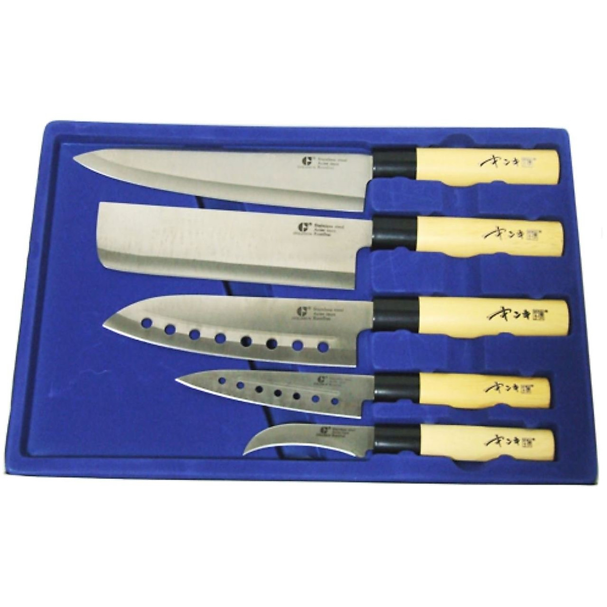 Goldsun Stainless Steel Acier Inox Rostfrei 5 Piece Sashimi Asain Knives