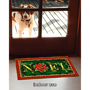 Toland Home Garden 800101 Noel Winter Door Mat 18x30 Inch Christmas Outdoor Doormat for Entryway Indoor Entrance