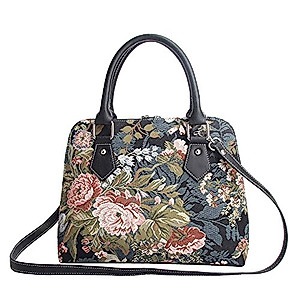 Signare Tapestry Hand & Shoulder Bag for Women |Fashionable Cross Body bag Purses for Woman |Satchel Bag for Women Girls Teen Floral Design|CONV-PEO