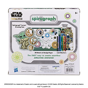 Spirograph Cyclex Studio Grogu - Disney Star Wars The Mandalorian - Baby Yoda - The Easy Way to Make Countless Amazing Designs - Rotating Stencil Wheel - Ages 5+